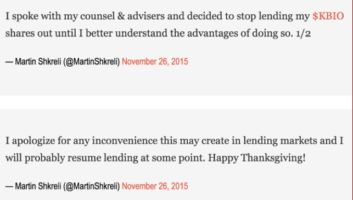 How Martin Shkreli caused a 10,000% squeeze on KBIO - MOX Reports